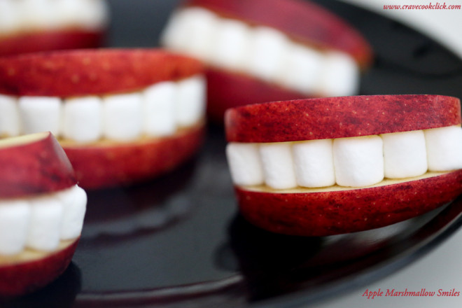 Apple Marshmallow Smiles – Crave Cook Click